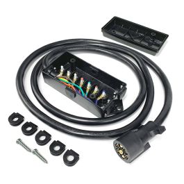 7-way connector 2/10GA, 1/12GA and 4/14GA and 8' HD wire (trailer) with ...