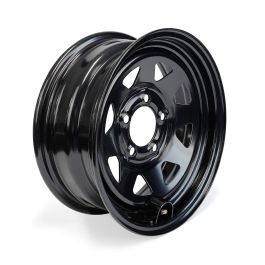14" 5 holes black rally rim with valve protector | Frameco