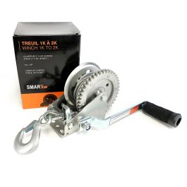 1.6K 2-way trailer winch with 20' cable SMARTOW | Frameco