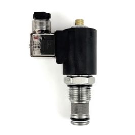 Solenoid valve with coil and over rite manuel for 12mm cavity | Frameco