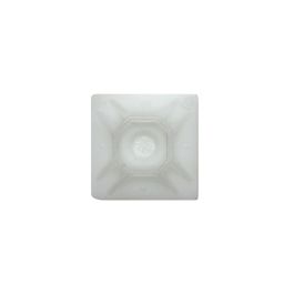 1" x 1" white adhesive cable tie mount (25) TECHSPAN | Frameco