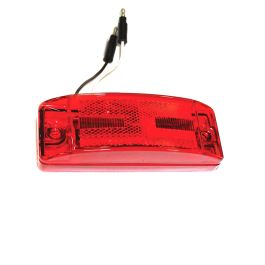 6" x 2" 8 diodes red LED clearance light with reflector | Frameco