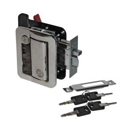 Chrome cargo trailer door lock | Frameco